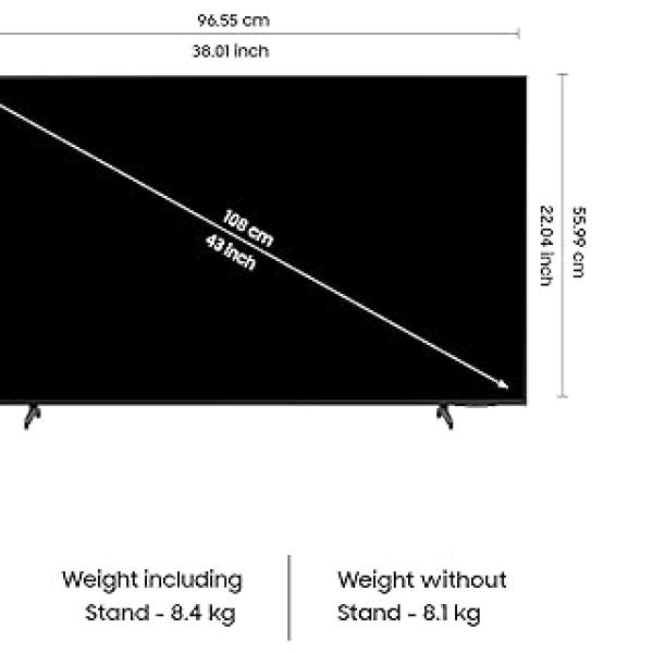 Samsung 108 cm (43 inches) D Series Brighter Crystal 4K Dynamic Ultra ...